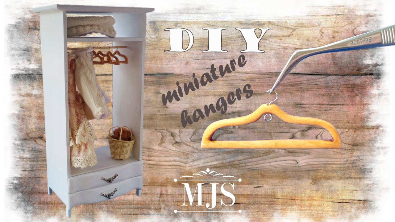 DIY Miniature | miniature hangers | 1/6 size | cool hangers from scraps ...
