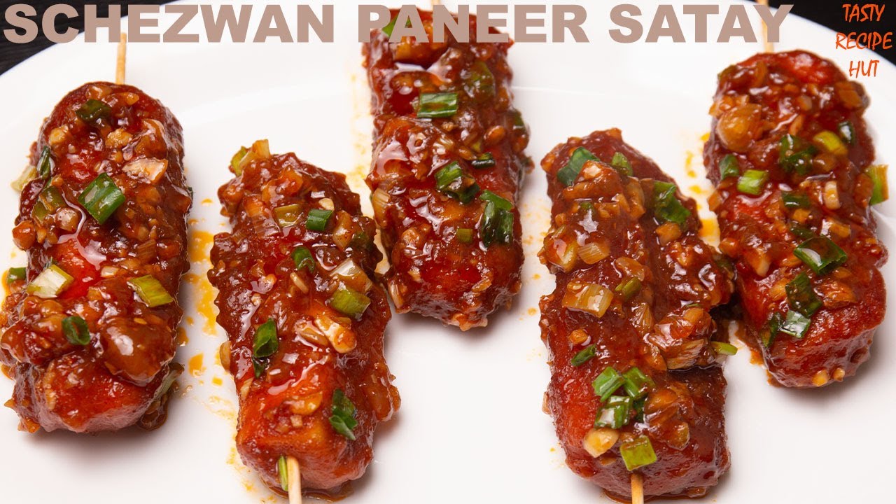 Schezwan Paneer Satay ! Delicious Paneer Recipe - YouTube