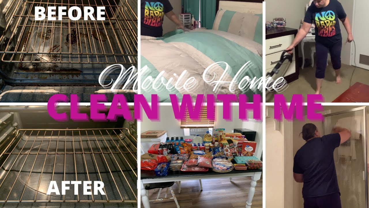 SINGLE WIDE MOBILE HOME CLEAN WITH ME| Weekly Grocery Haul| Mobile Home ...
