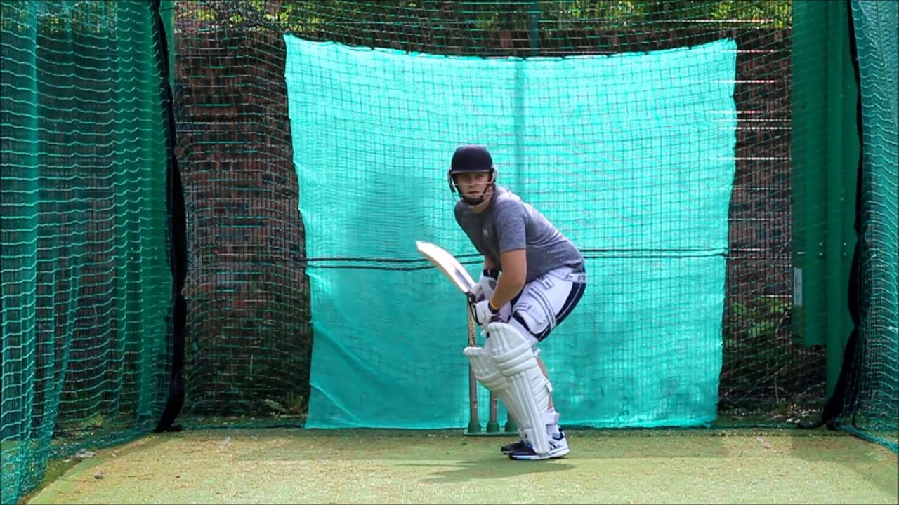 Bowling machine cricket nets all of max batting - YouTube