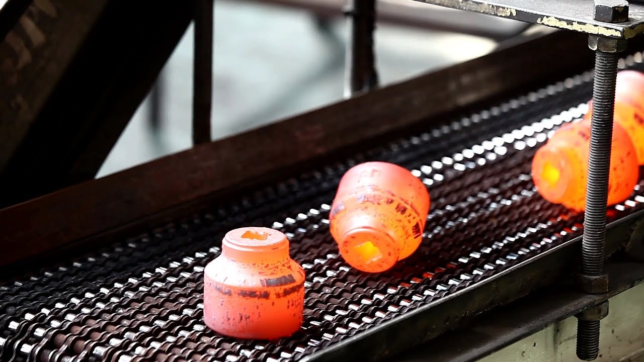 The steel production process is dangerous in the giant factory. I ...