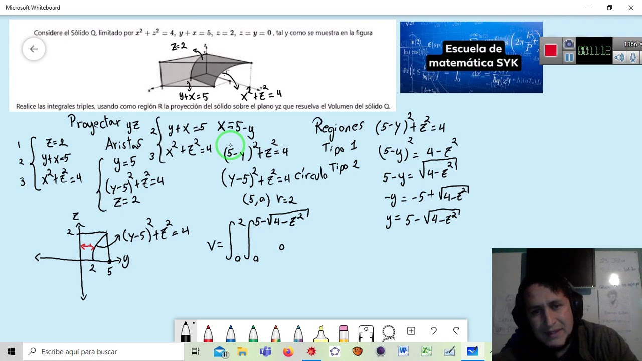 Volumen con integral Integral triple y doble - YouTube