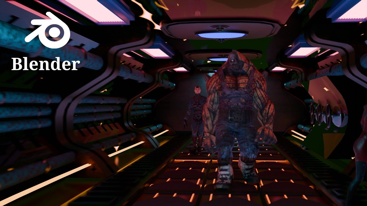 Corridor modélisation #3D #blender #illustration - YouTube