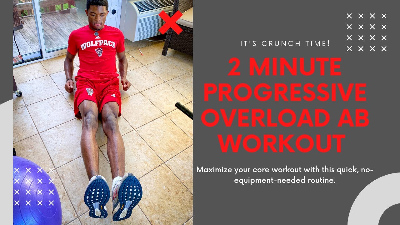 2 Minute No Equipment Ab Overload Progression Workout! (4K HD) DO THIS ...