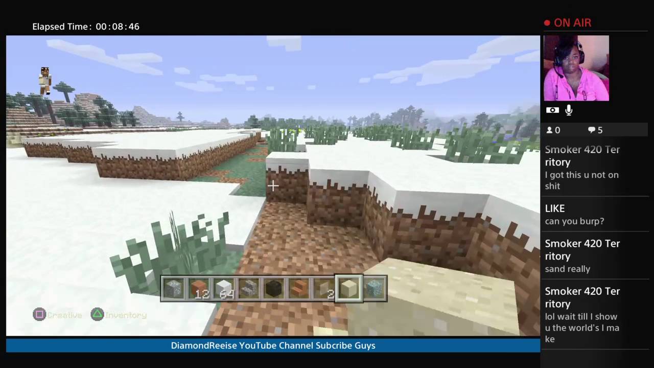 Girl Gamer *Minecraft * PS4 Game Play) - YouTube