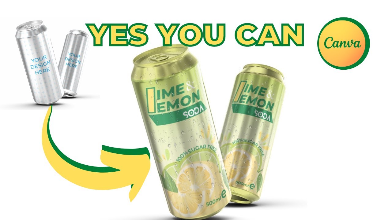 How to Design soft-drink CAN part II with free version | canva tutorial ...