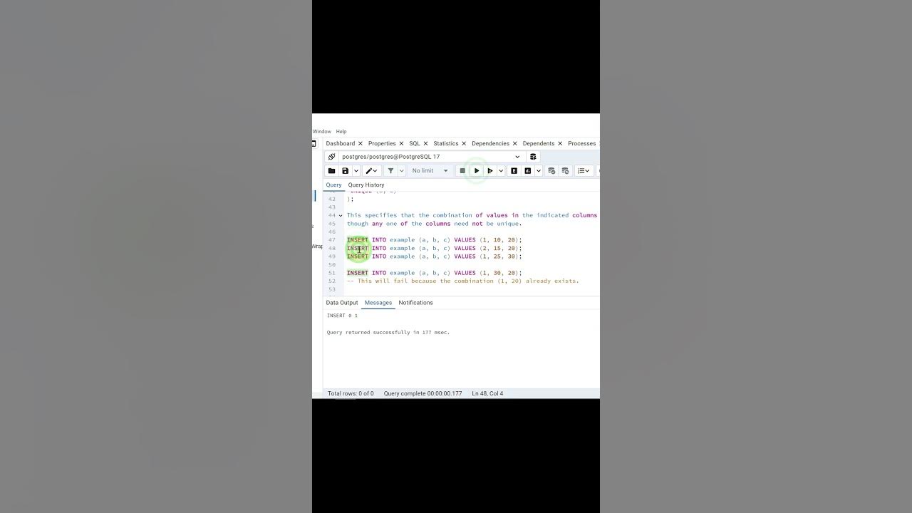 Unique Key Constraint Using Multiple Columns Best Postgresql