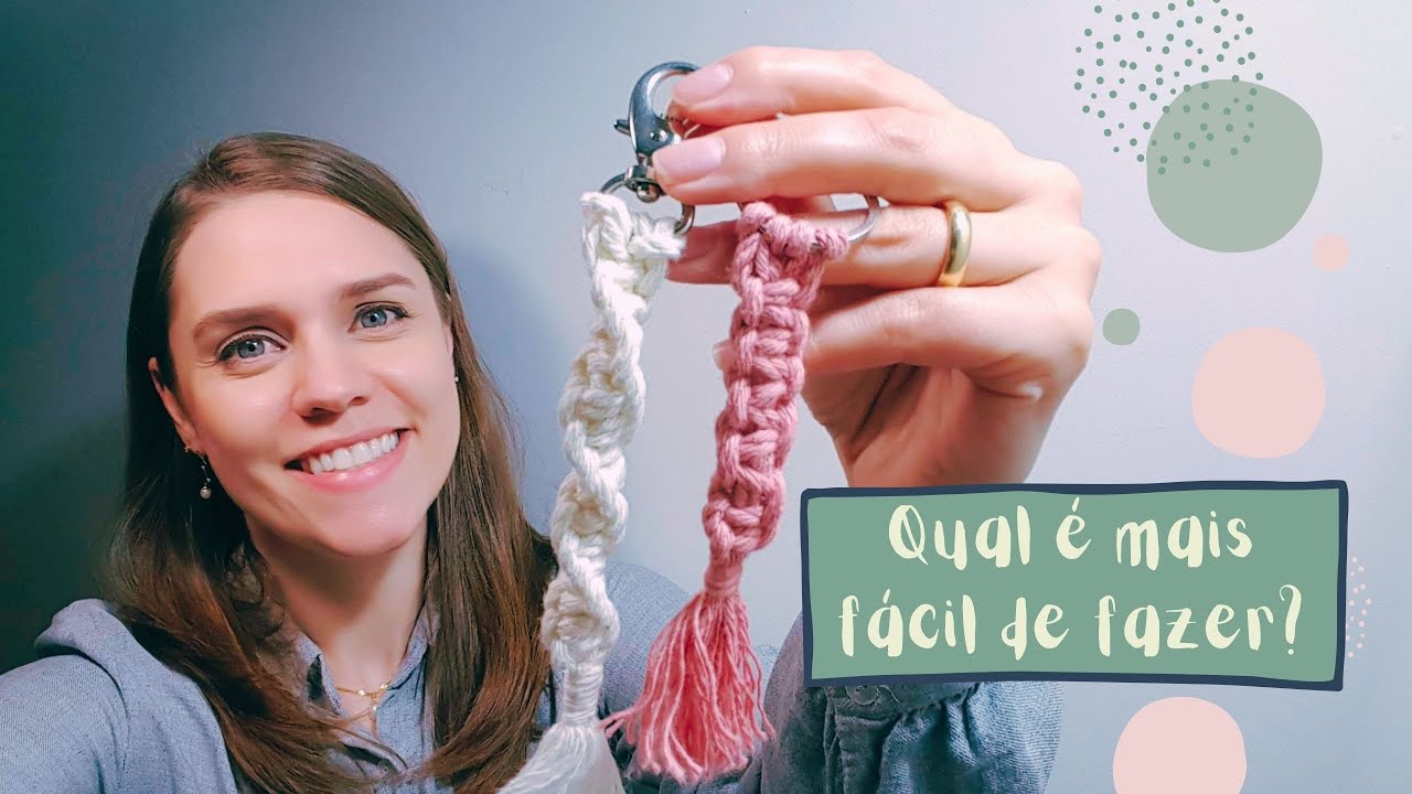 DIY | 2 idéias de chaveiro em macramê | Tutorial passo a passo | Dica ...