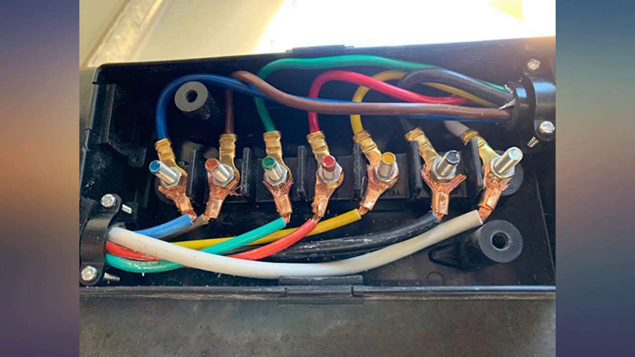 MICTUNING Heavy Duty 7 Way Plug Inline Trailer Cord with 7 Gang ...