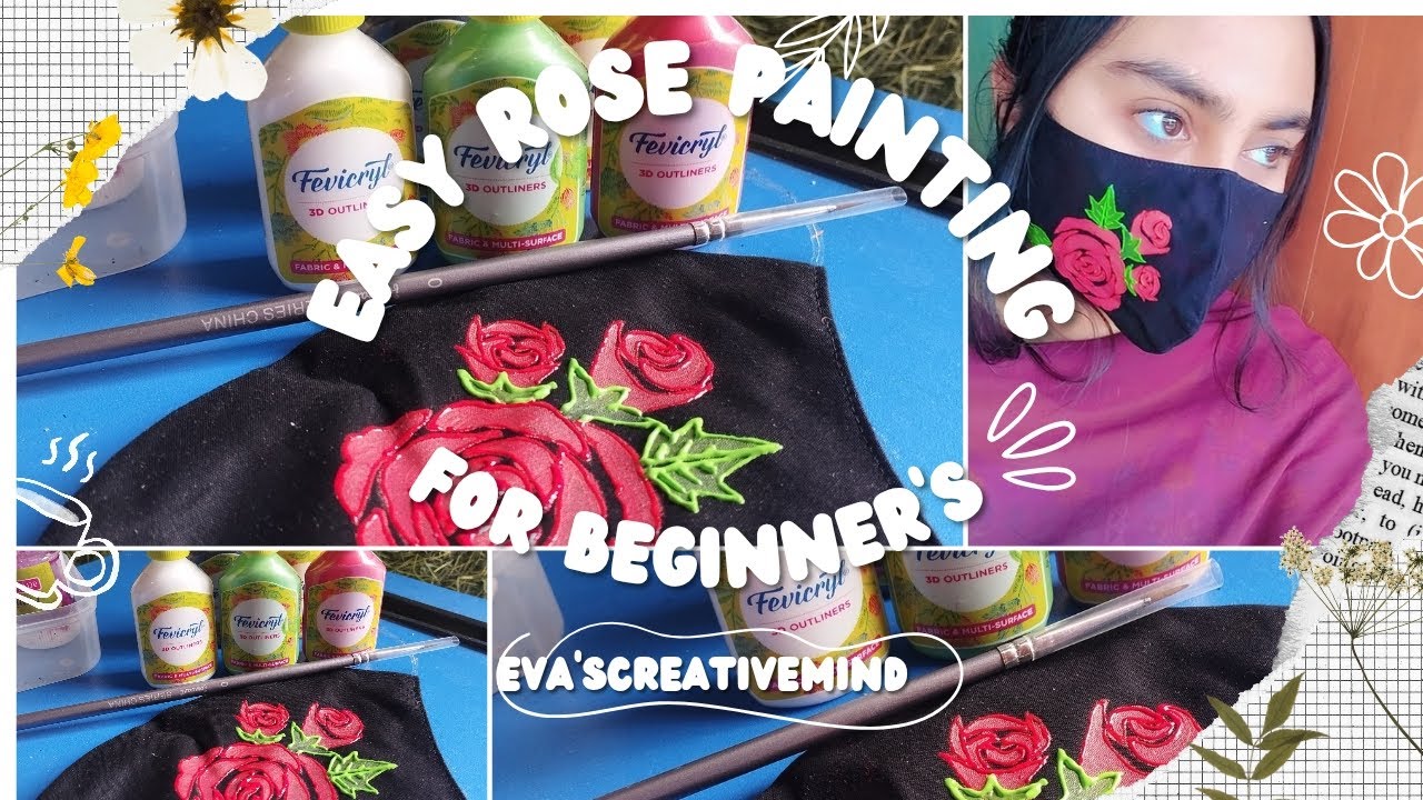 Easy Rise Painting 🥰 easy rose painting for beginner's 💖 - YouTube