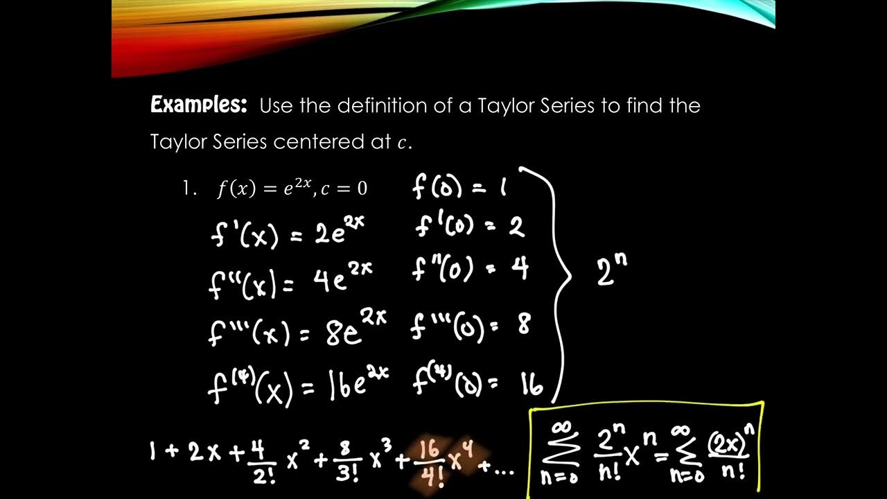 9.10 Taylor & Maclaurin Series - YouTube