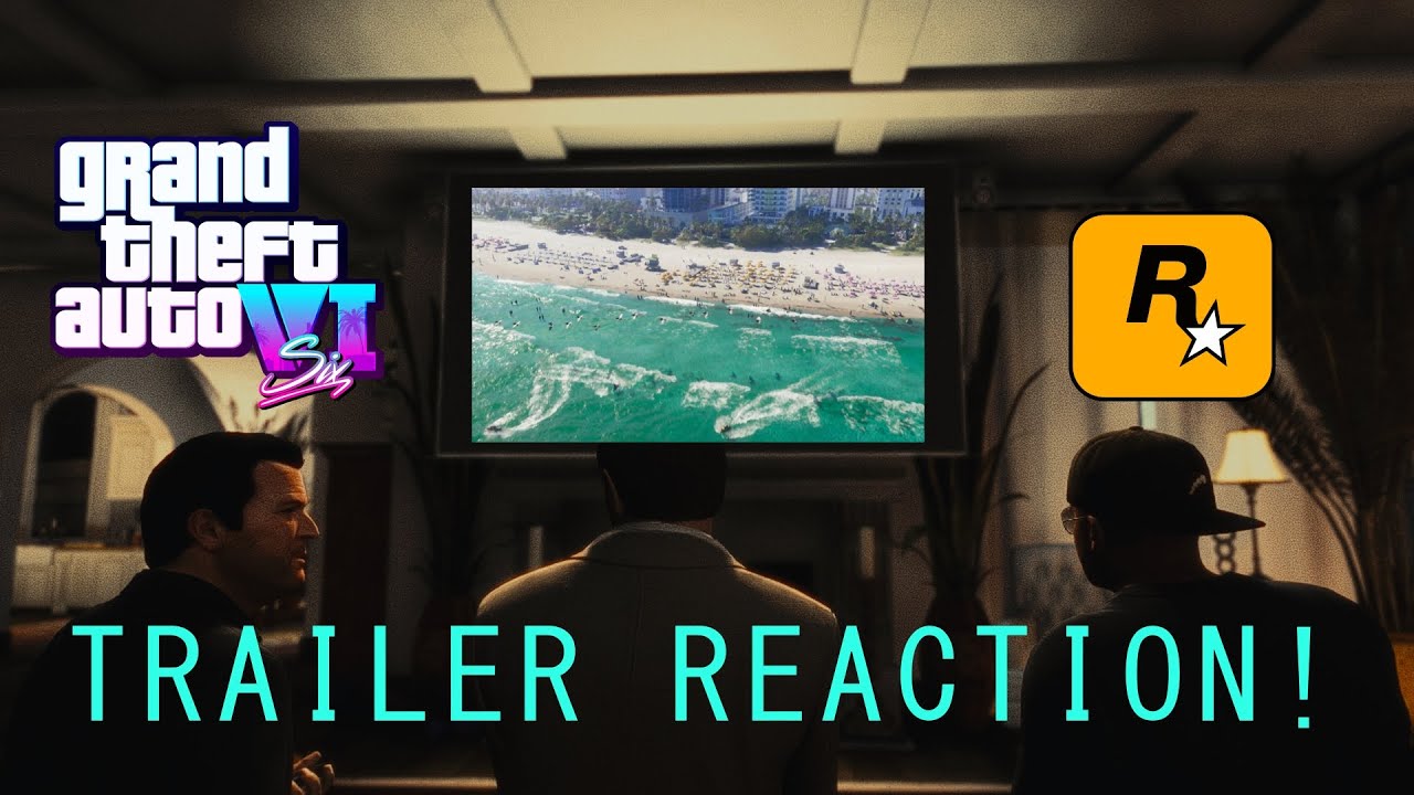 Michael, Franklin and Trevor react to the new GTA 6 Trailer - YouTube