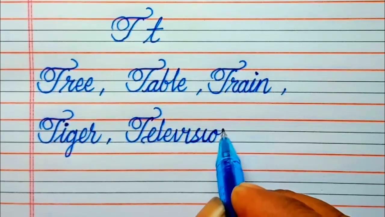 How to write the letter "T" in cursive writing || Beginner's ...