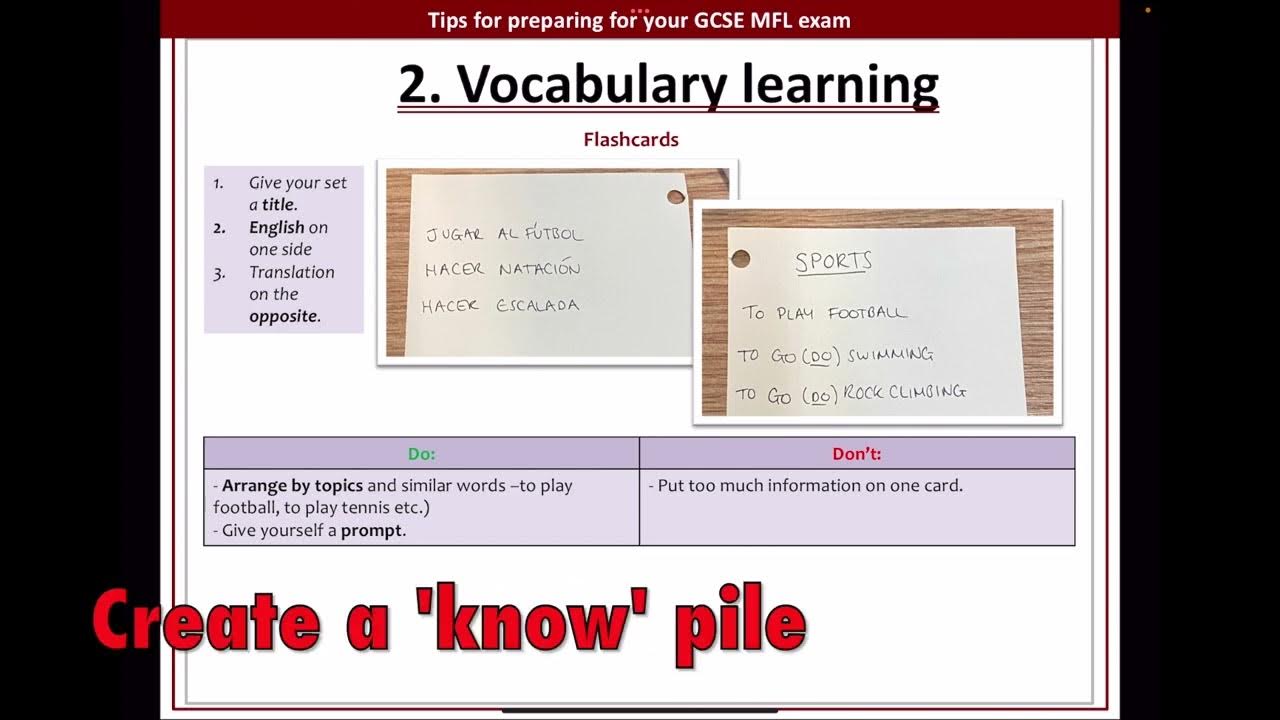 Tips for GCSE MFL Revision - For students and parents/carers - YouTube