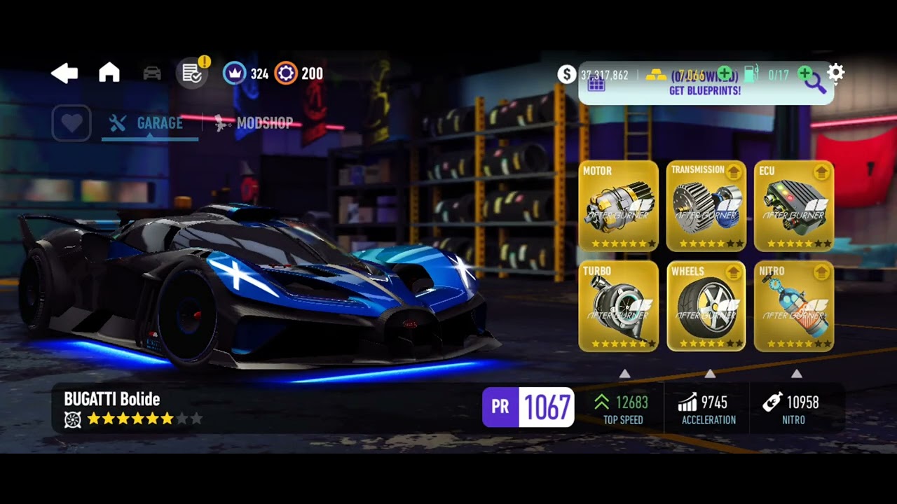 NFS No Limits | Bugatti Bolide | Stage 6 Maxed - YouTube