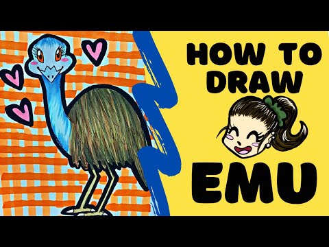 HOW TO DRAW - An Emu (Easy!) - YouTube