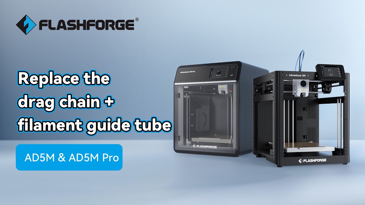 Replace the drag chain+ filament guide tube - YouTube