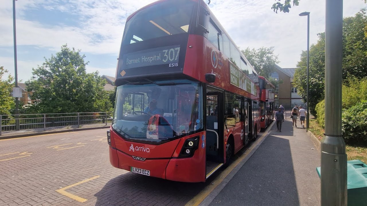 Arriva London Wright Electroliner ES15 LV23 ECZ Route 307 - YouTube