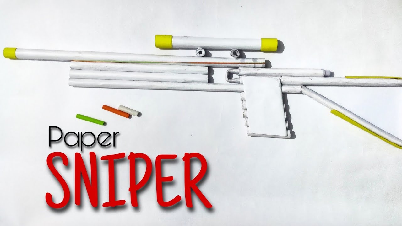 How to make a paper SNIPER rifle that shoots - YouTube