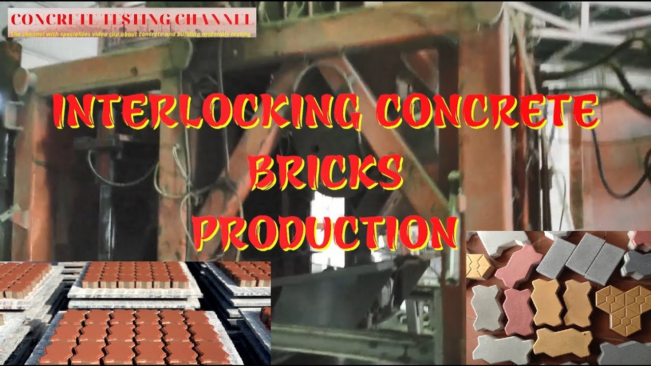Interlocking Concrete Bricks Production - YouTube