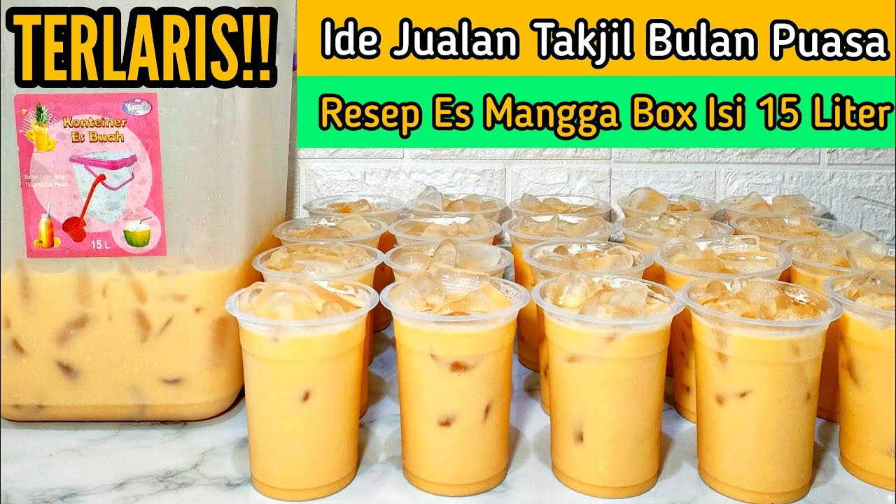 PANTESAN RAME TERUS !!! IDE JUALAN TAKJIL ES MANGGA PAKE BOX ISI 15 ...