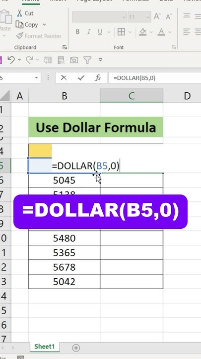 how to use dollar function in excel #excel #spreadsheetmagic #excelshorts #exceltips # ...