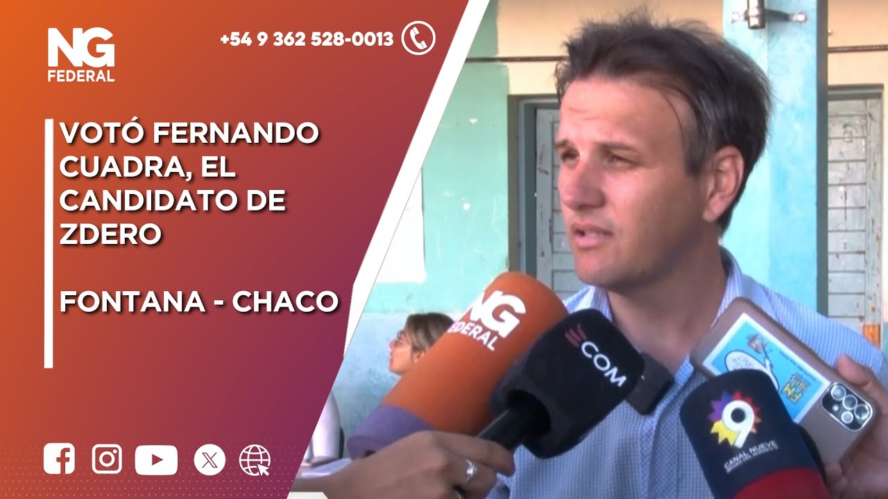 NGFEDERAL - VOTÓ FERNANDO CUADRA, EL CANDIDATO DE ZDERO - FONTANA ...