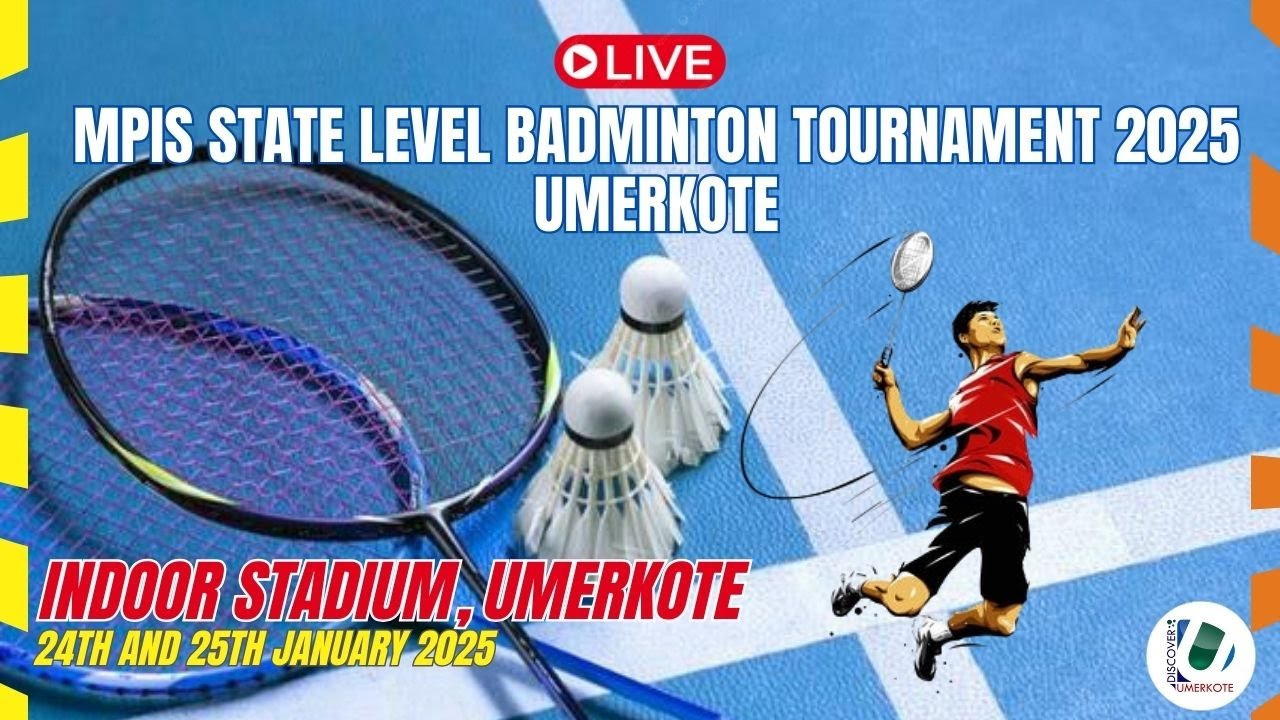 Live - MPIS STATE LEVEL BADMINTON TOURNAMENT | 24th January 2025 ...