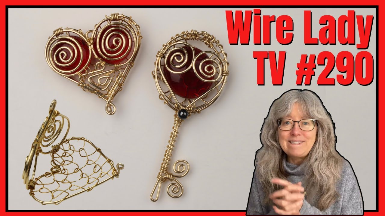 Making Heart Locket Pendants // Wire Lady TV Ep 290 Livestream Replay ...
