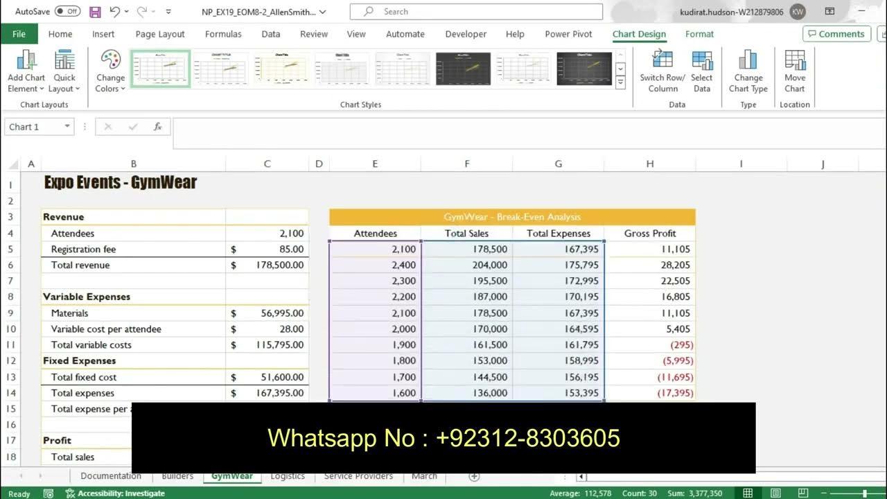 Excel Module 8 SAM End of Module Project 2 | NP_EX19_EOM8-2 | Expo Events - YouTube
