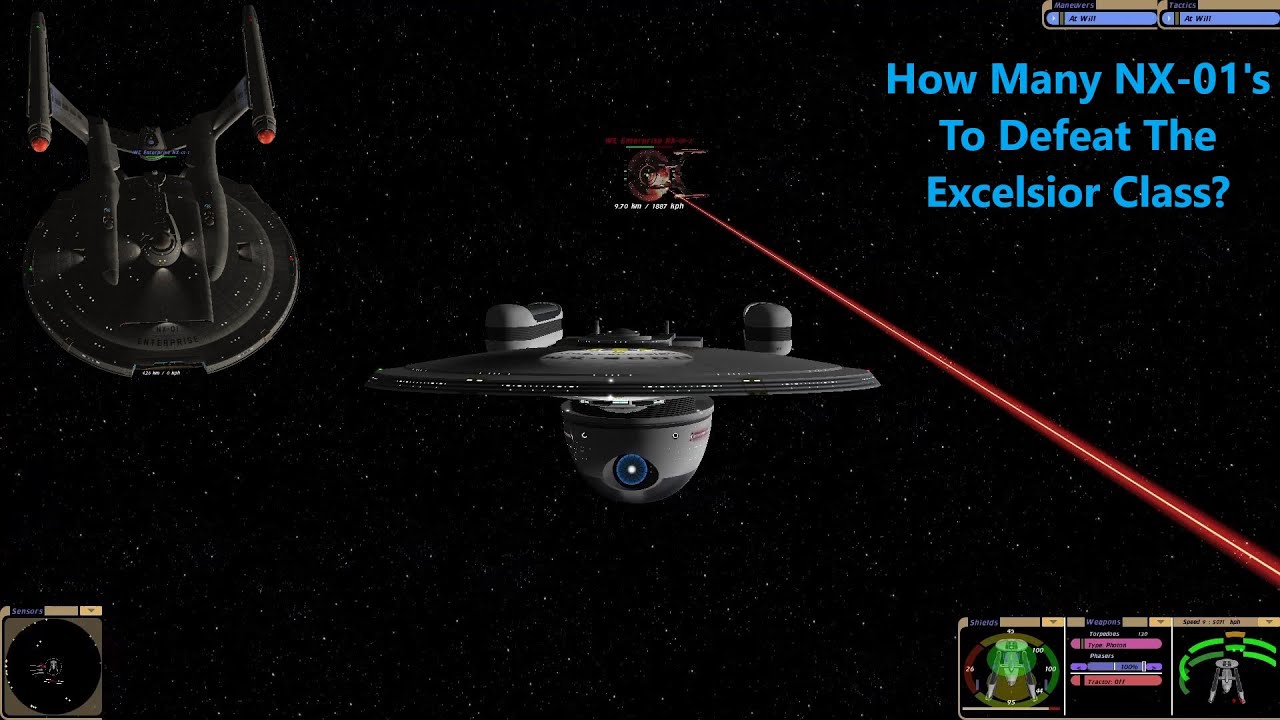 How many NX 01's to Beat Excelsior Class? | Star Trek Bridge Commander ...