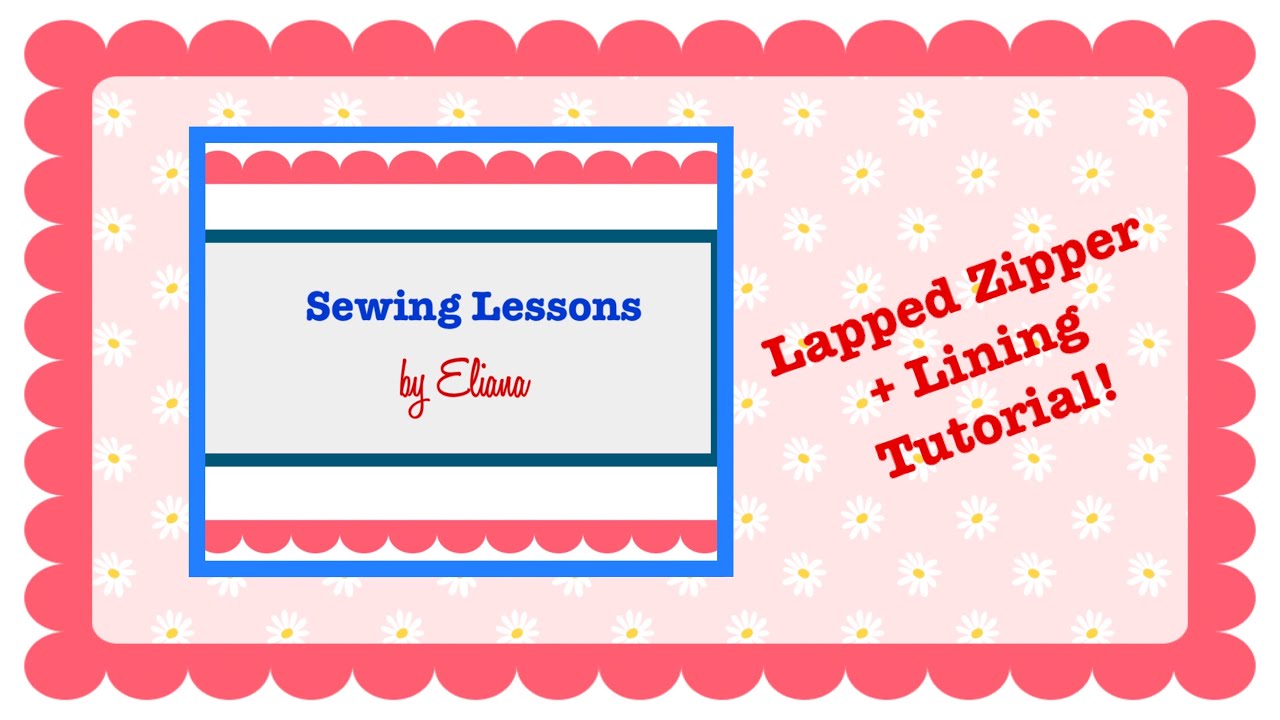 Lapped Zipper + Lining Sewing Tutorial - YouTube