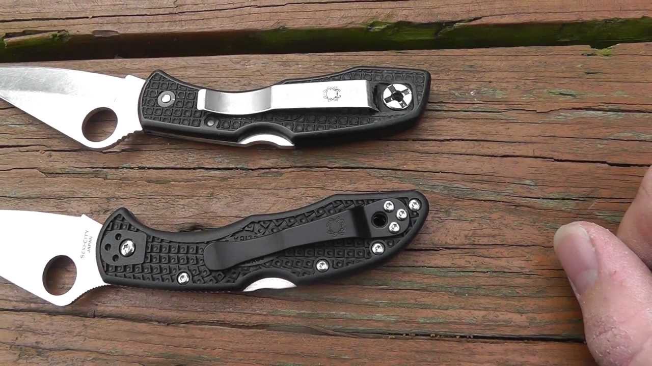Spyderco Delica 4 Review and Salt 1 Folding Knives Compared - YouTube