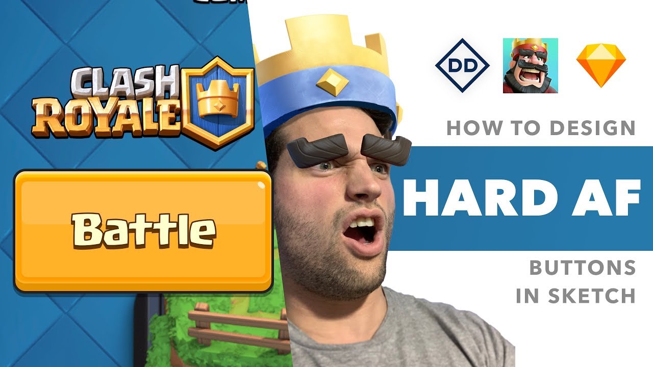 Build Complex AF buttons in Sketch - Clash Royale edition - YouTube