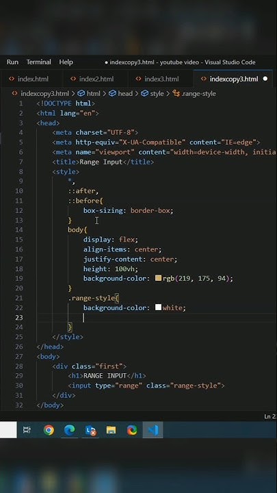Create Range Slider using html and css - YouTube