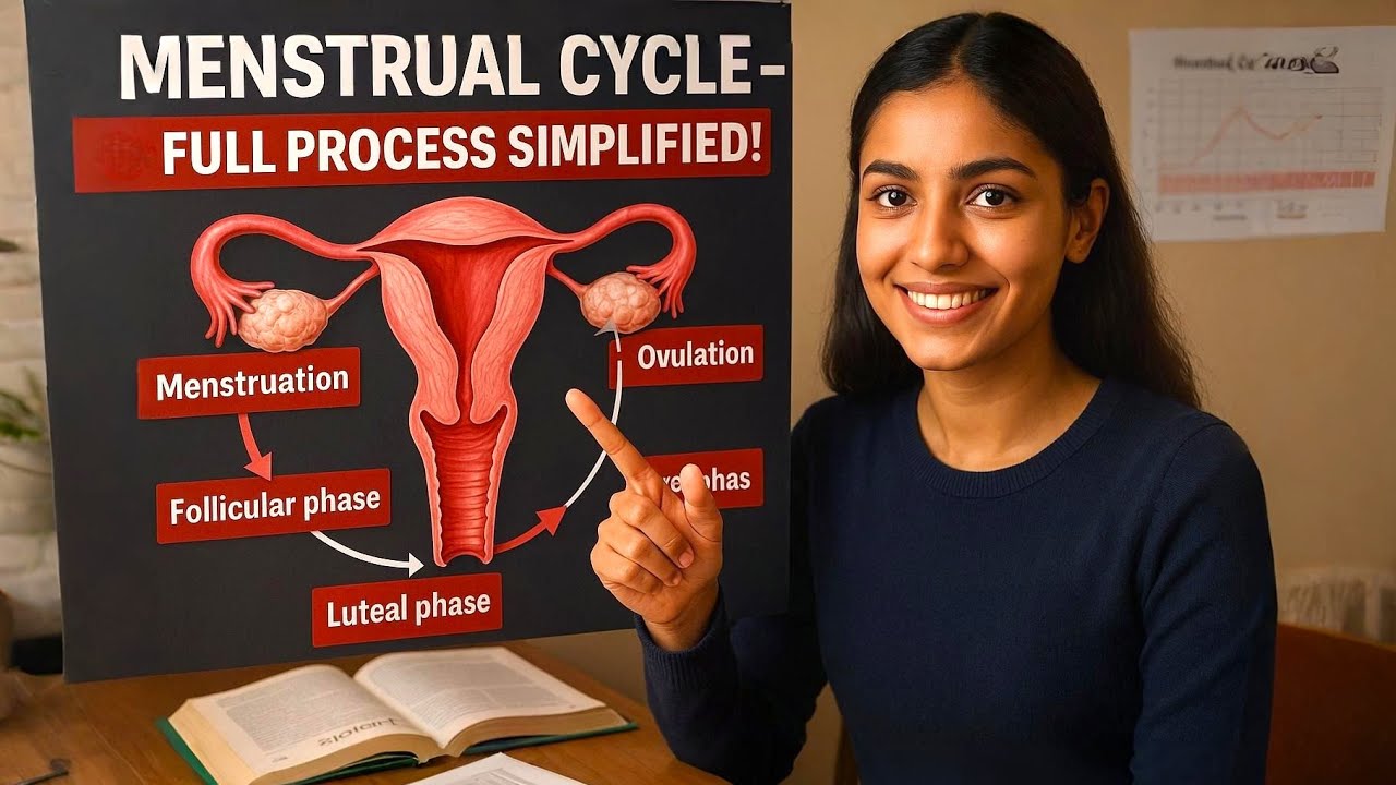 Menstrual Cycle & Hormones Full Explained 🔥 | With 5 Questions | Class ...