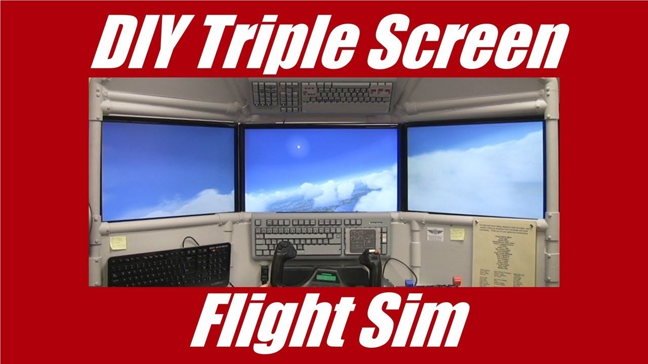 DIY Triple Screen Flight Sim... you can build it! - YouTube