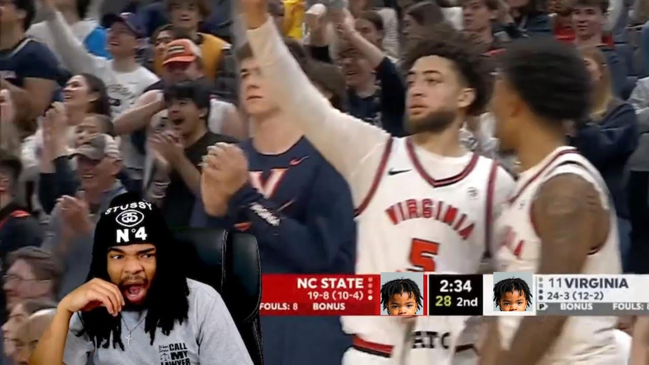 BLOCK PARTY!!! #11 Virginia vs NC State College Basketball (reaction ...