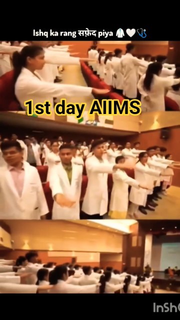 1st day aiims/Doctor white coat/Aura of aiims#doctor - YouTube
