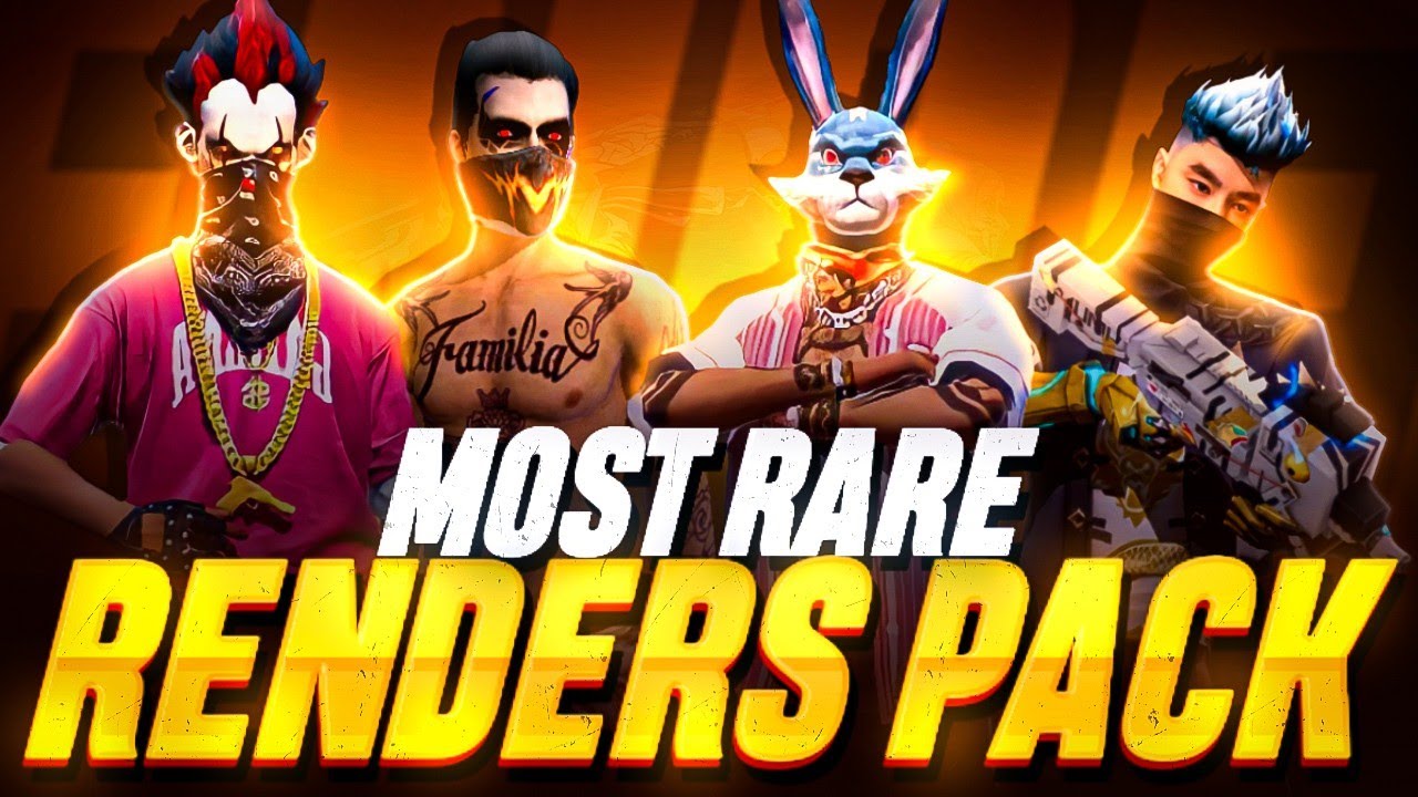 Free Fire Unique Renders Pack🔥 || Most Rare😱 Free Fire Renders Pack ...
