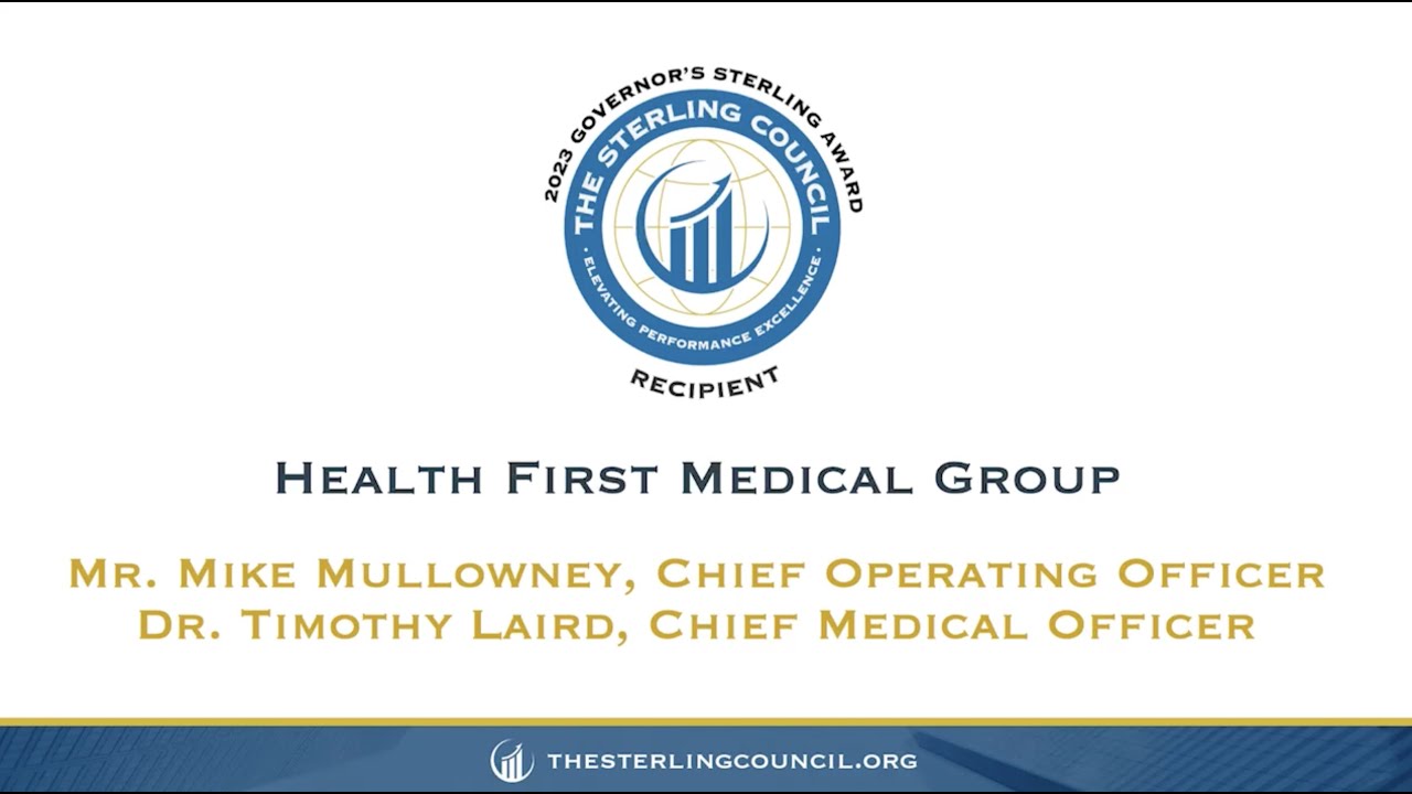 Health First Medical Group - Governor's Sterling Award - YouTube