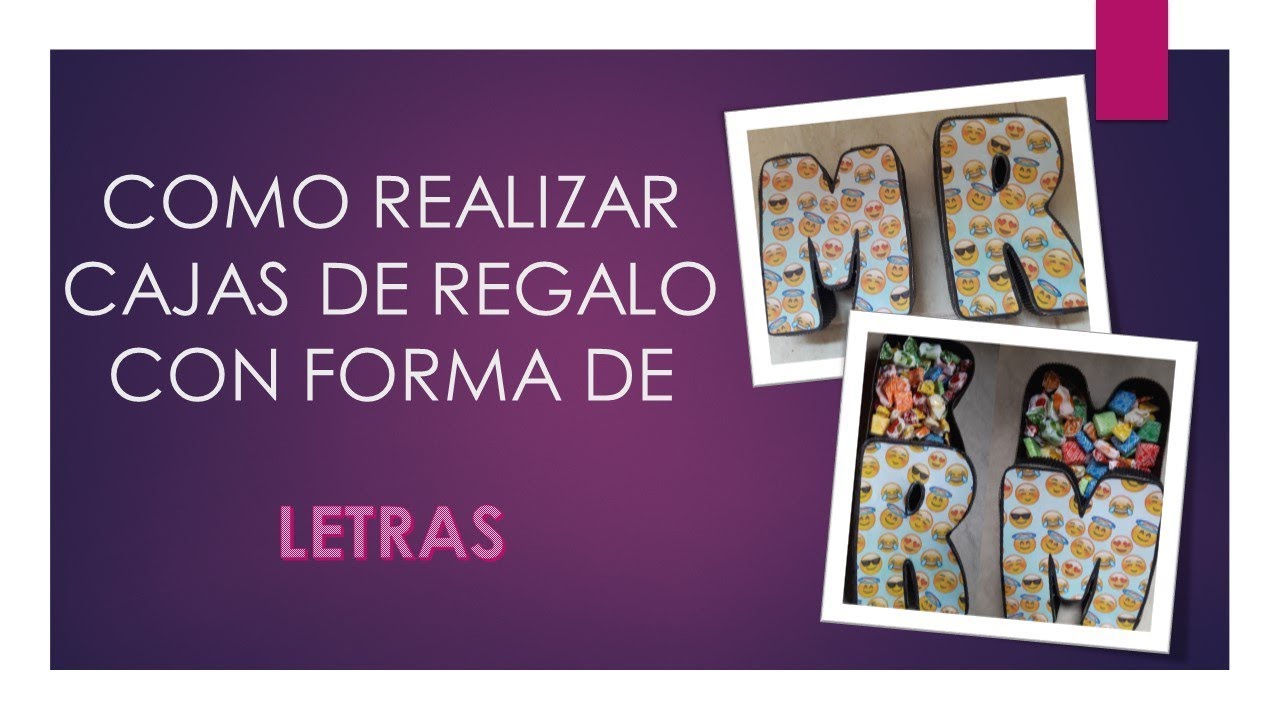 Caja de Regalo Forma de Letras - YouTube