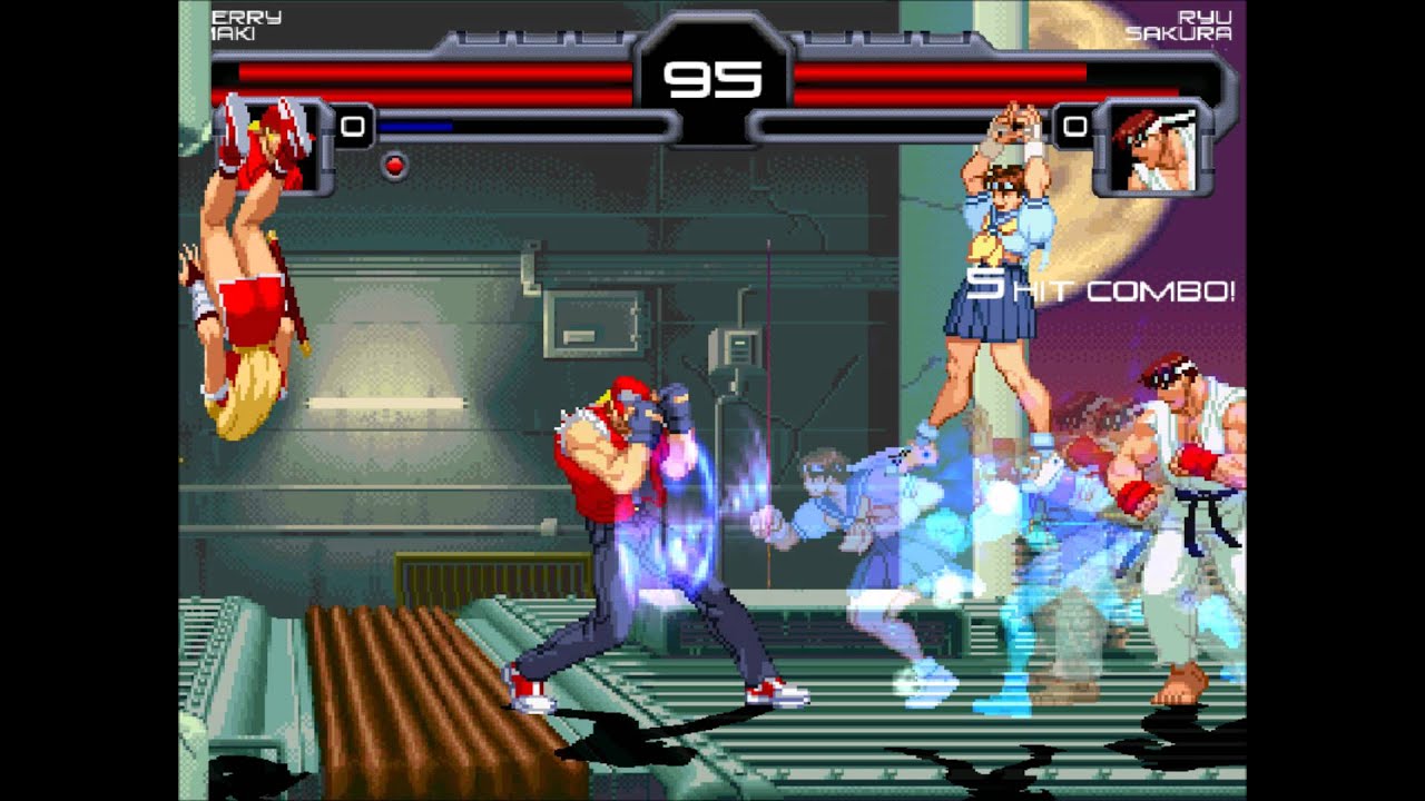 Mighty Mugen Fights: Terry & Maki Vs Ryu & Sakura - YouTube
