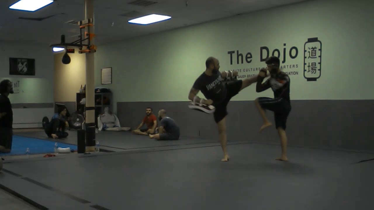 Mike and Maria doing boxing drills, The Dojo working ground and drills ...