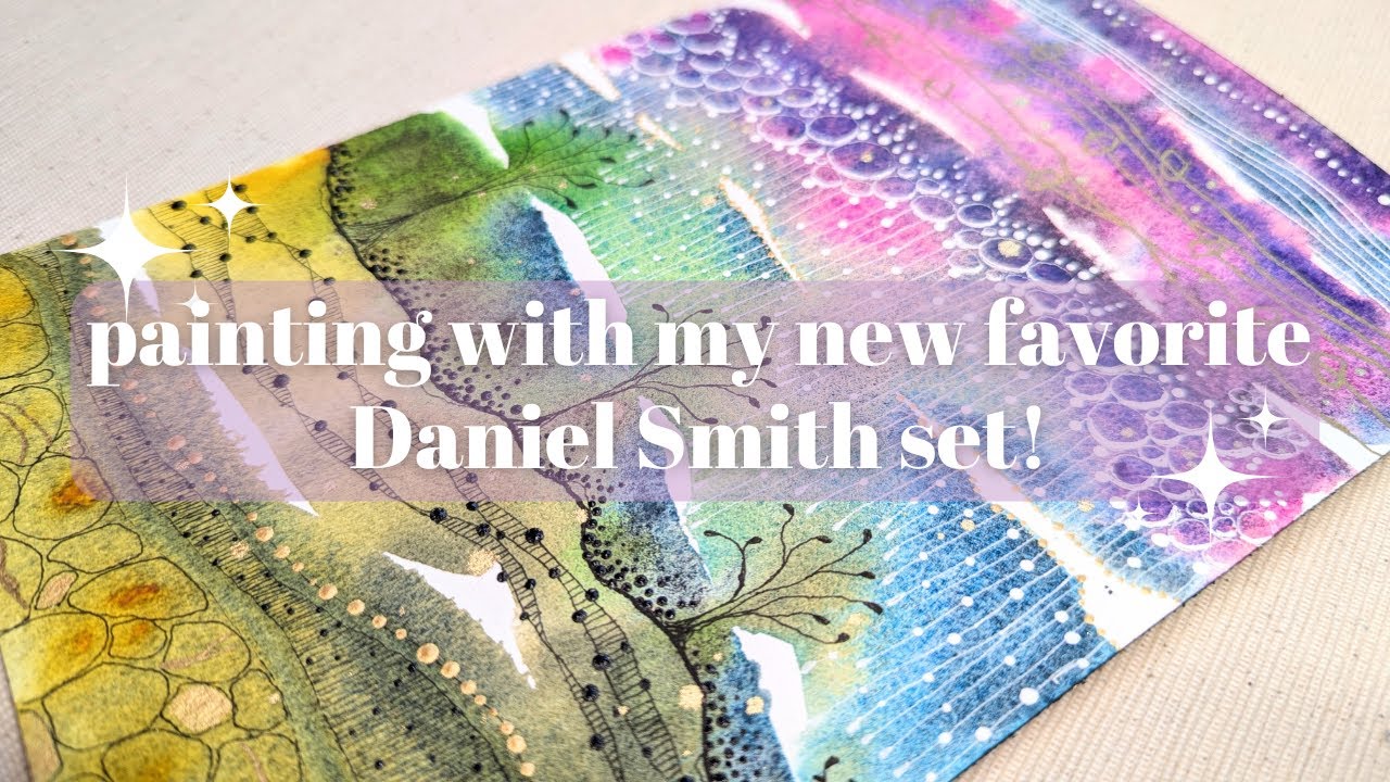 Abstract Landscape with Daniel Smith Watercolors - YouTube