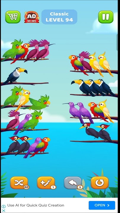Bird Sort Puzzle l Classic Level 94 l Bird Sort Color Puzzle l Bird Sort Puzzle Challenge ...