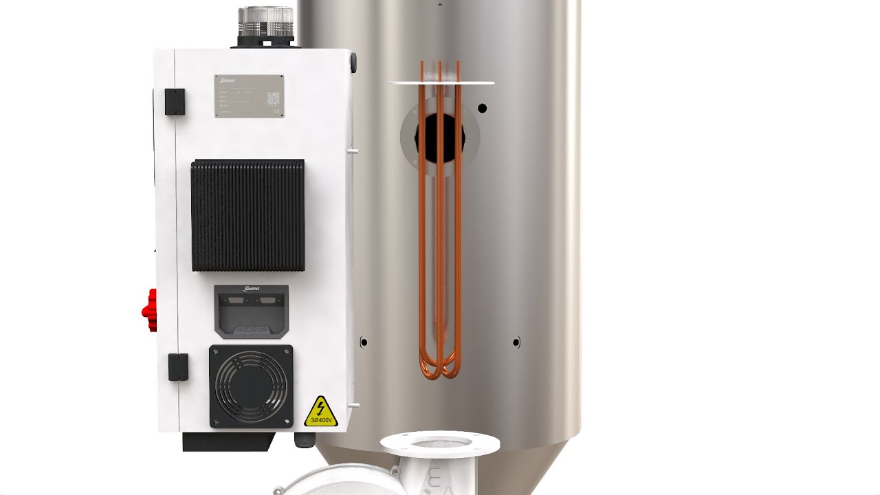 Shini Self-adaption Energy-saving Hopper Dryer SHD-80U-EC - YouTube