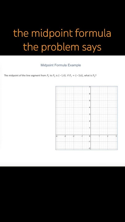 Given an Endpoint and Midpoint, Find the 2nd Endpoint - YouTube