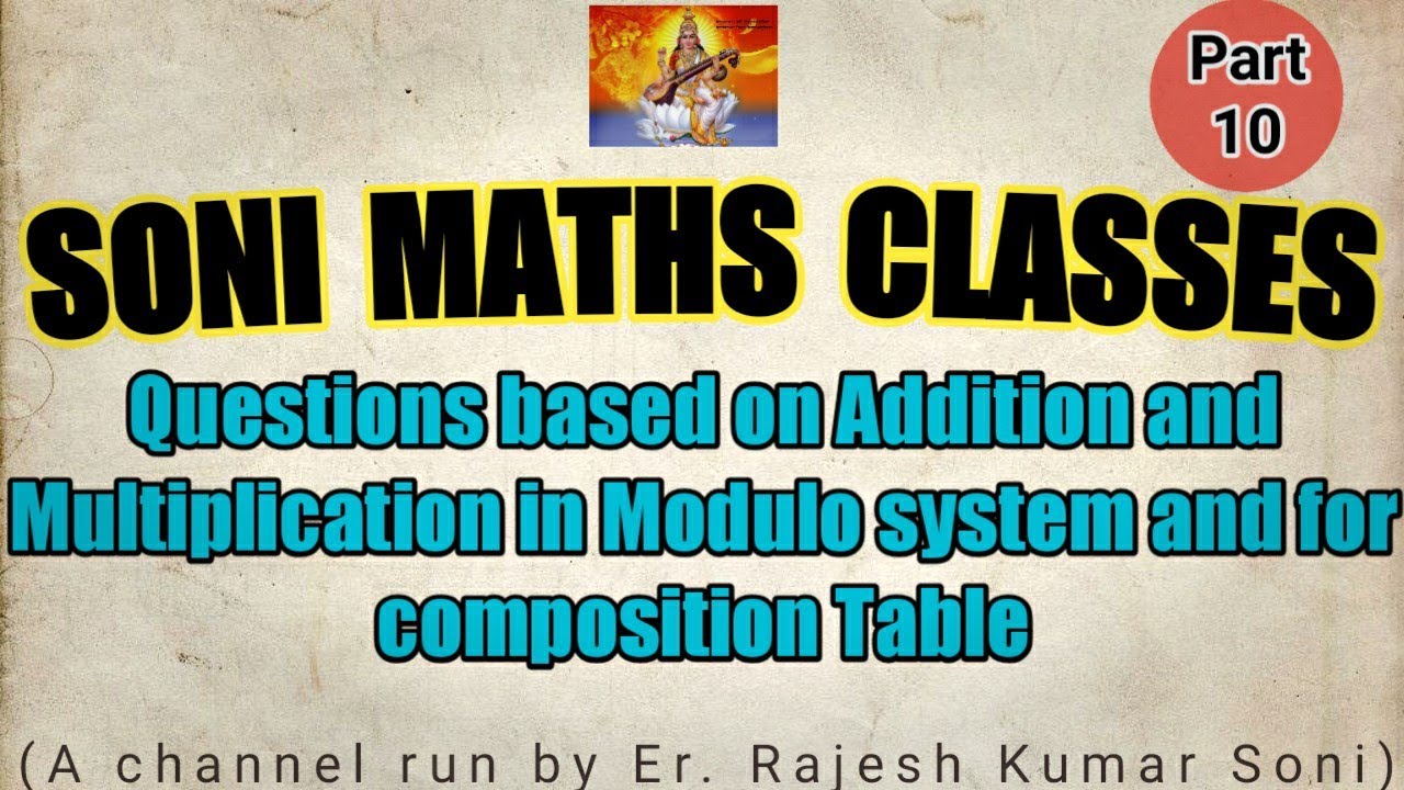 L-17 |Some extra questions on Addition and Multiplication in Modulo ...