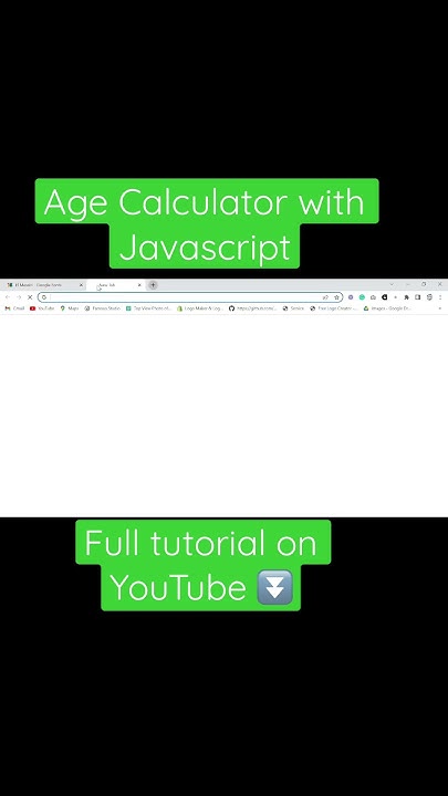 Age Calculator with JS#shorts #html #javascript #responsive #webdevelopment #subscribe # ...